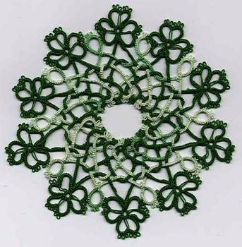 Tatted Shamrock Wreath